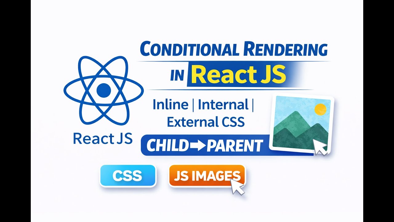 React js Lecture 6 : Conditional Rendering in React JS | Inline, Internal & External CSS in React js