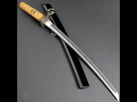 02508 ANTIQUE NIHONTO JAPANESE SAMURAI KATANA SWORD WAKIZASHI NORIMITSU 則光 signed w/KOSHIRAE