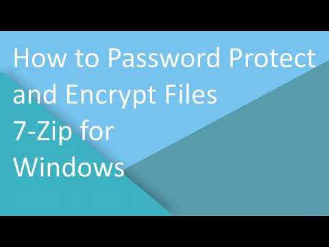 How to Password Protect and Encrypt Files 7-Zip for Windows