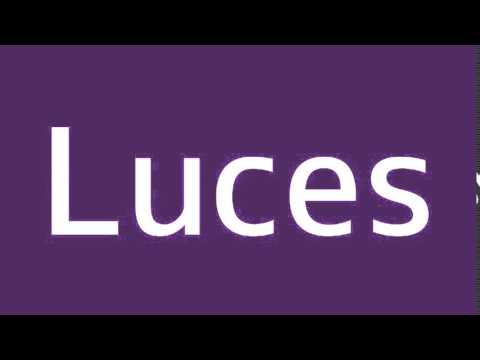 How to say Lights in Spanish