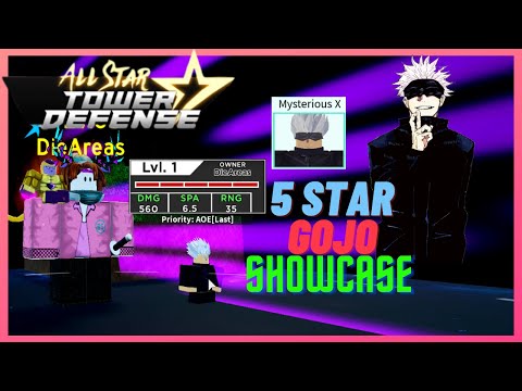 5 Star Satoru Gojo Showcase + Summoning Satoru Gojo | Roblox All Star Tower Defence