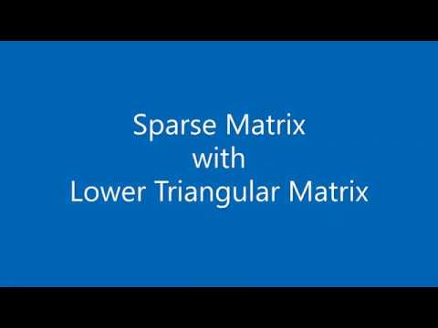 Sparse matrix with lower triangle matrix in Data Structure Tutorial in Hindi by Apurva Vashist