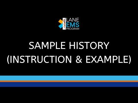 SAMPLE History (Instruction & Example)