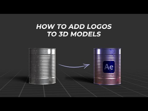 How to Add Logos Or Text Onto 3D Models In After Effects