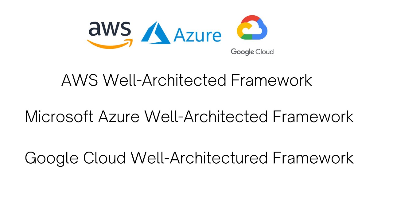 Google Cloud |AWS|Azure Well-Architecture Framework🔥