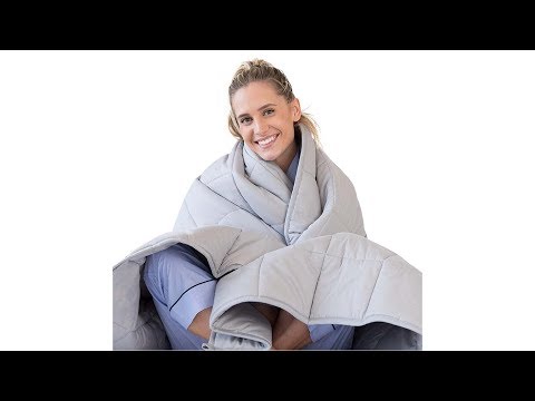 LUNA Weighted Blanket | (15 lbs - 48x72 - Full Size) | Organic Cooling Cotton & Premium Glass Beads