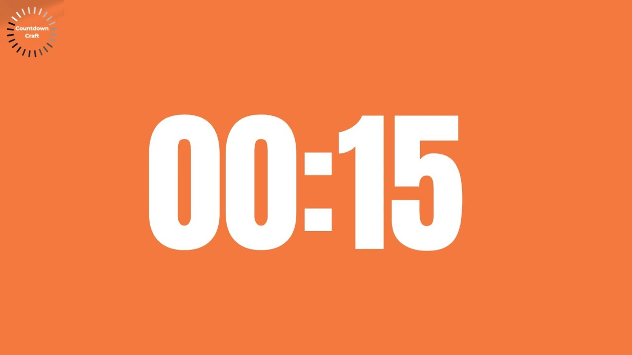 15 Seconds Countdown Timer (in Orange Background)