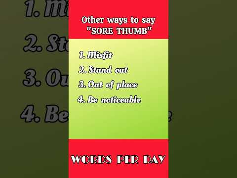 Another way of saying "SORE THUMB" #englishlearners #englishlearning #youtubeshorts