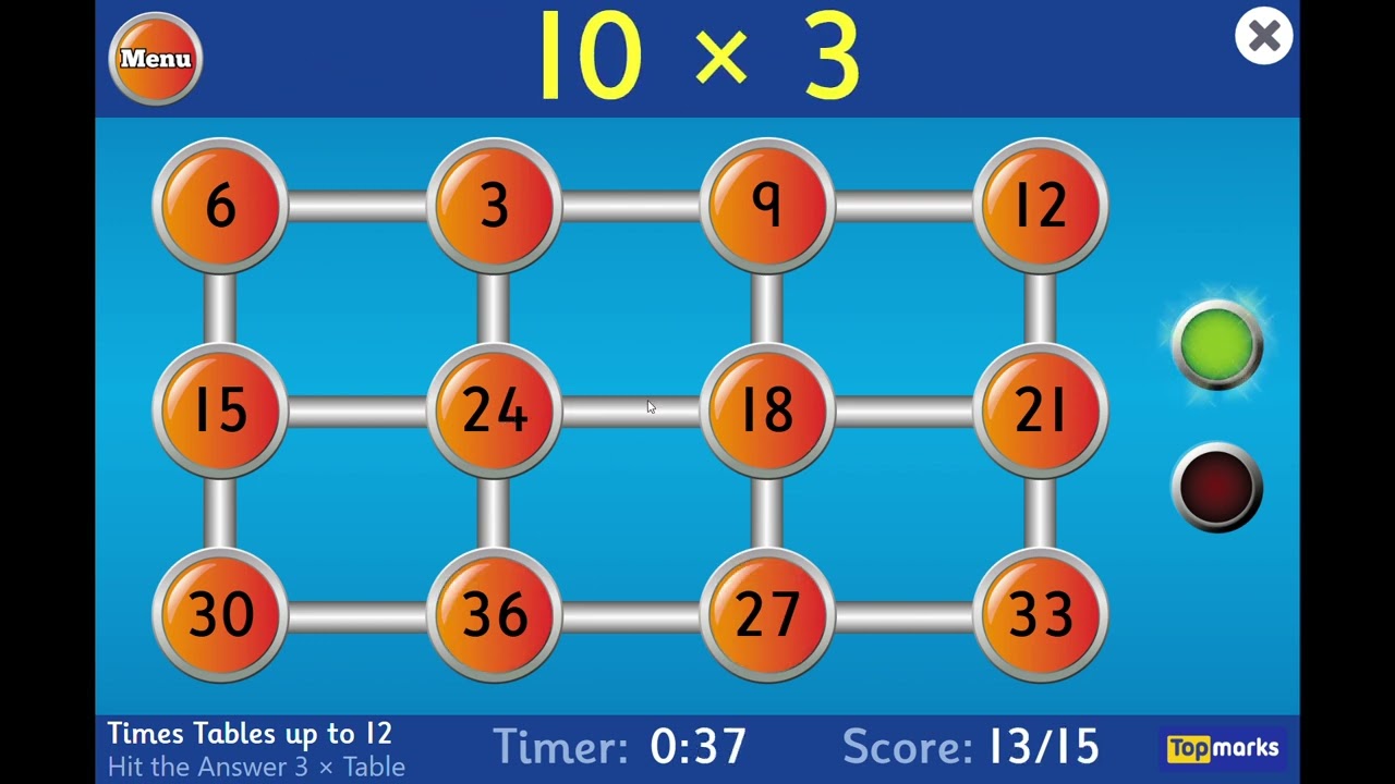 Hit the Button 3 Times Tables.