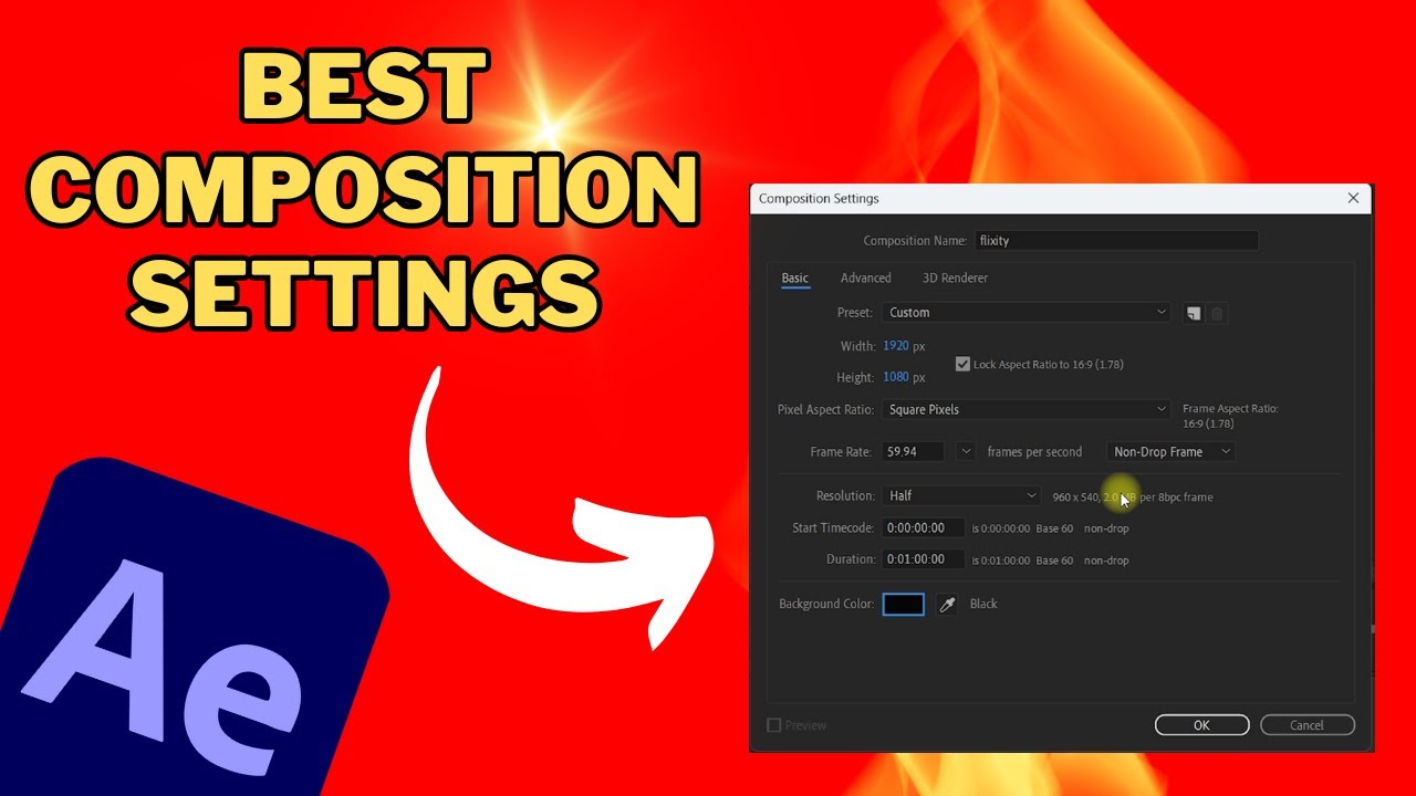 Best COMPOSITION Settings For AFTER EFFECTS