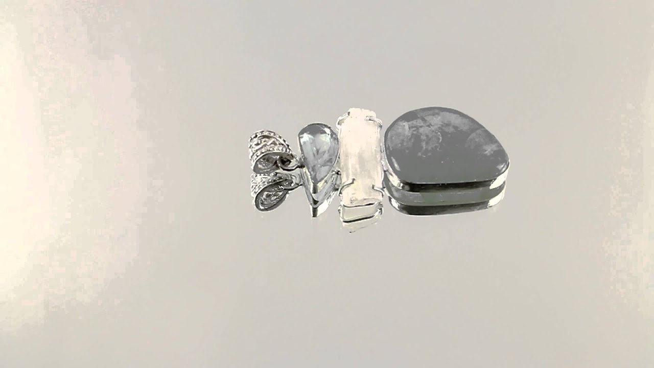 Aquamarine and Selenite pendant Rubycharm 329