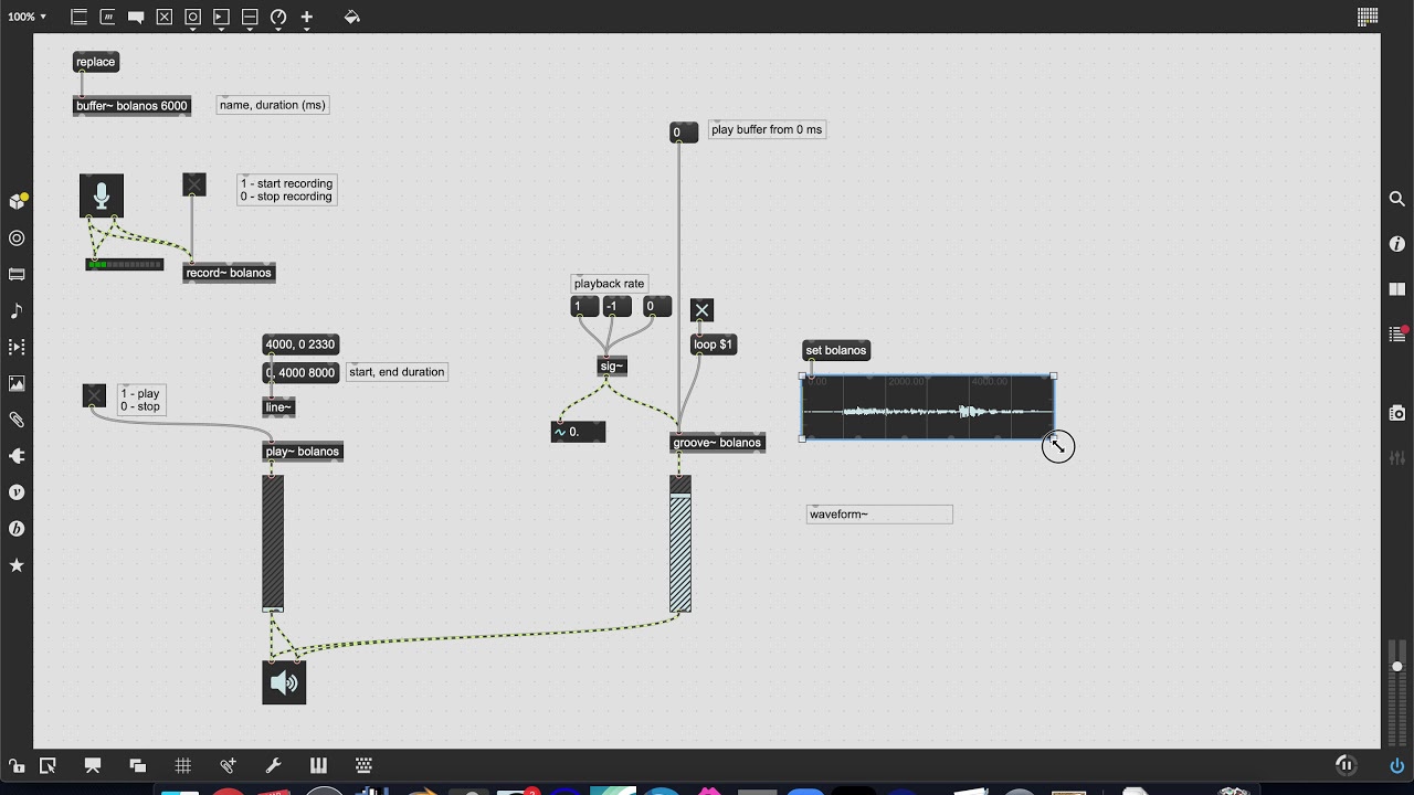Groove and waveform objects in max/msp