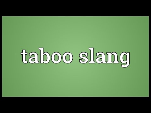 Taboo slang Meaning