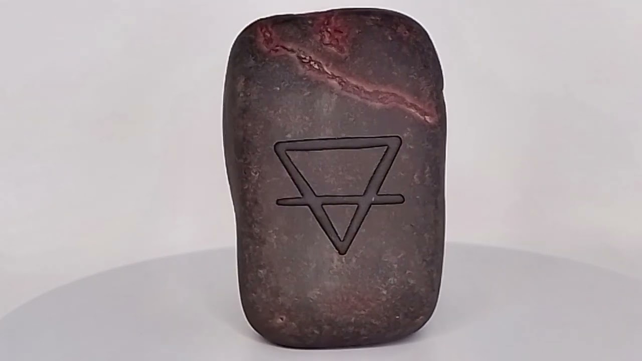 4 Elements Stone - Air, Fire, Earth & Water Symbols