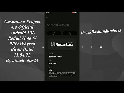 Nusantara Project 4.4 Official Android 12L Redmi Note 5/PRO Whyred
