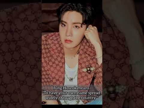 BTS Members name meaning in English