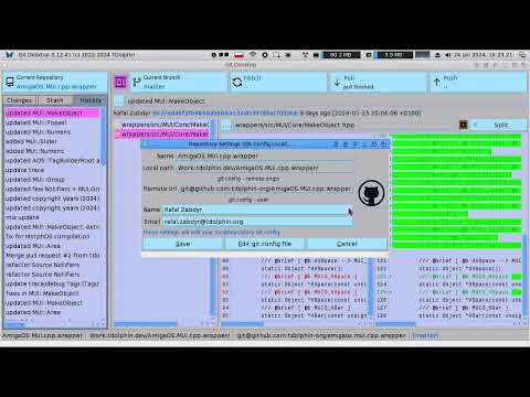 Three minutes with Git Desktop on MorphOS PowerPC