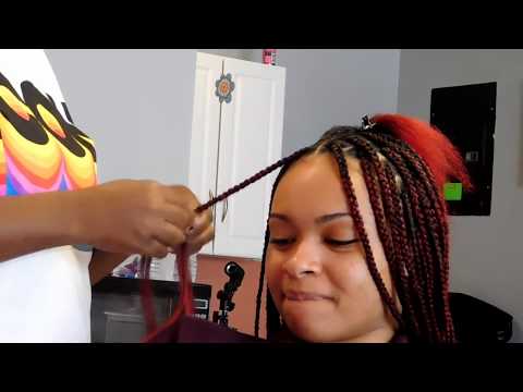 #104. MOST POPULAR RED KNOTLESS BOX BRAIDS