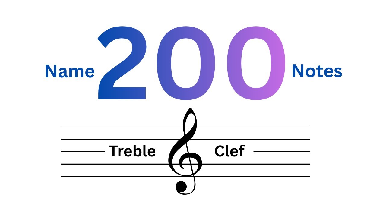 Treble Clef Note Naming Practice (200 Notes | 20 Minutes)