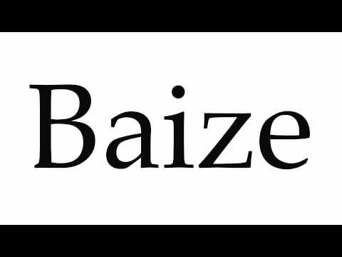 How to Pronounce Baize