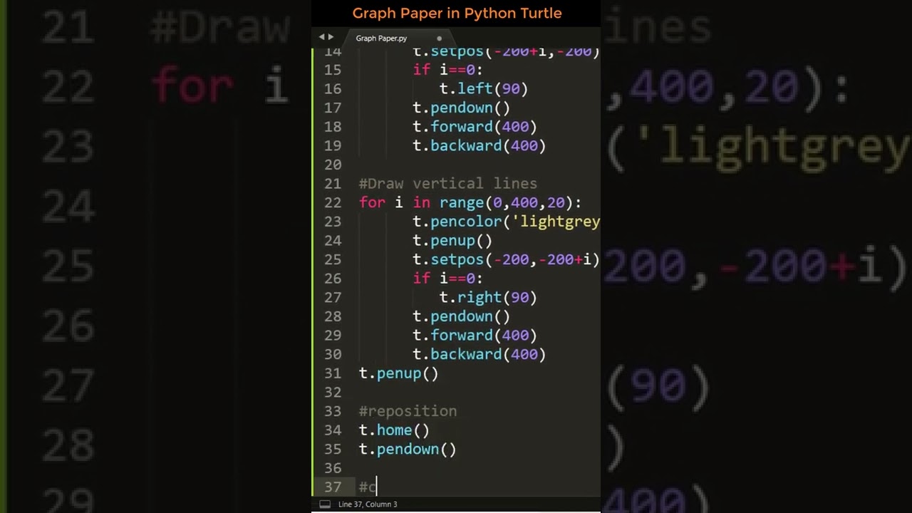 Yes You Can Draw Graph Paper with Python #shorts