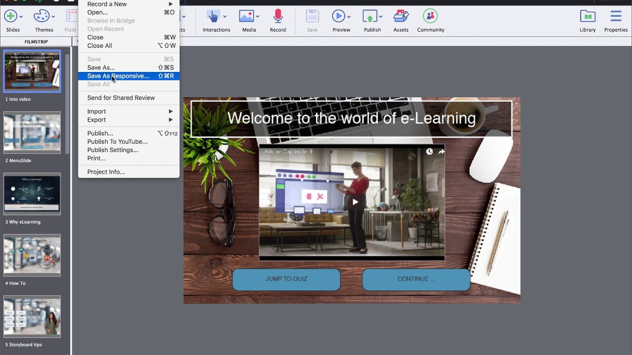 Automigrate from non-responsive to responsive with Adobe Captivate (2017 Release)