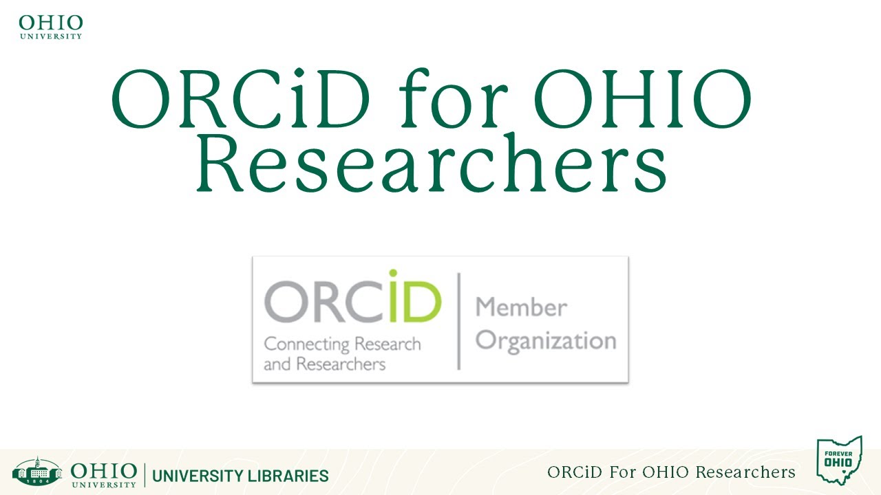 ORCiD for OHIO Researchers