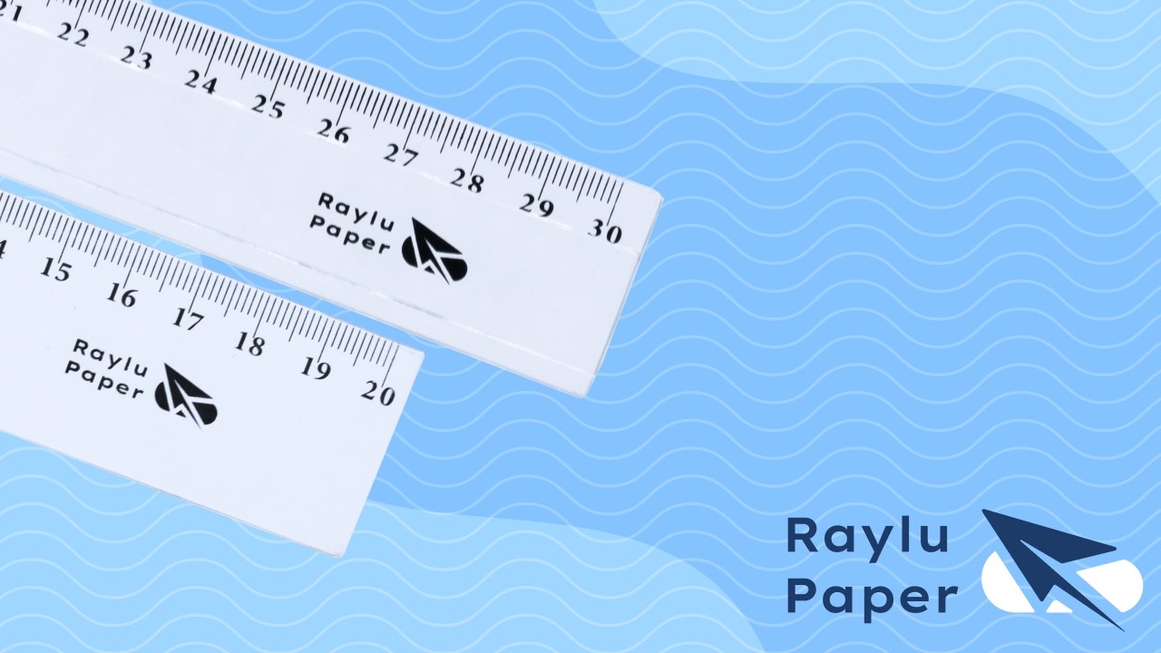 Raylu Paper – Regla Transparente, Regla de Plástico Resistente y de Precisión