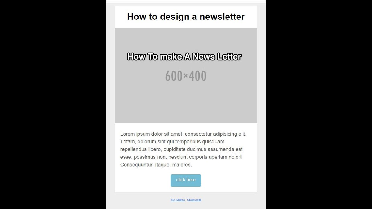 How to make an email newsletter with responsive web design