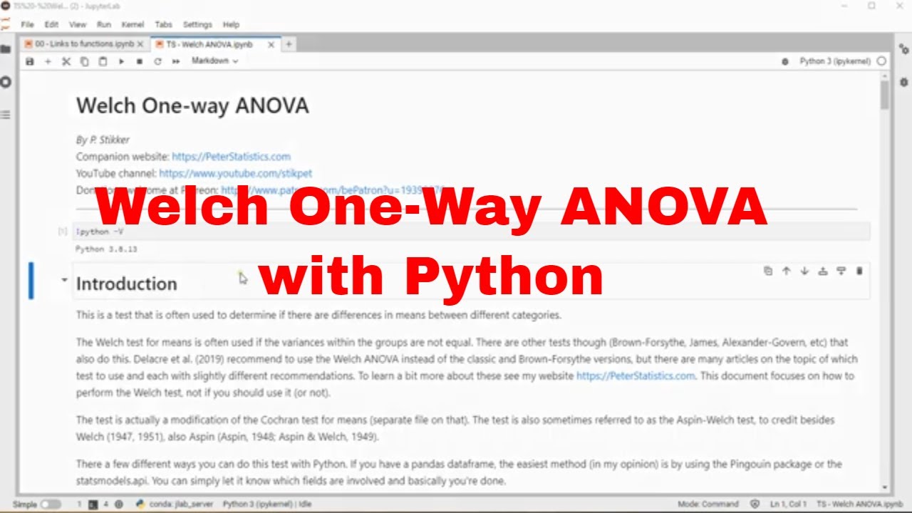 Python - Welch One-Way ANOVA