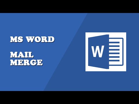 Mail Merge In Ms Word Urdu/Hindi