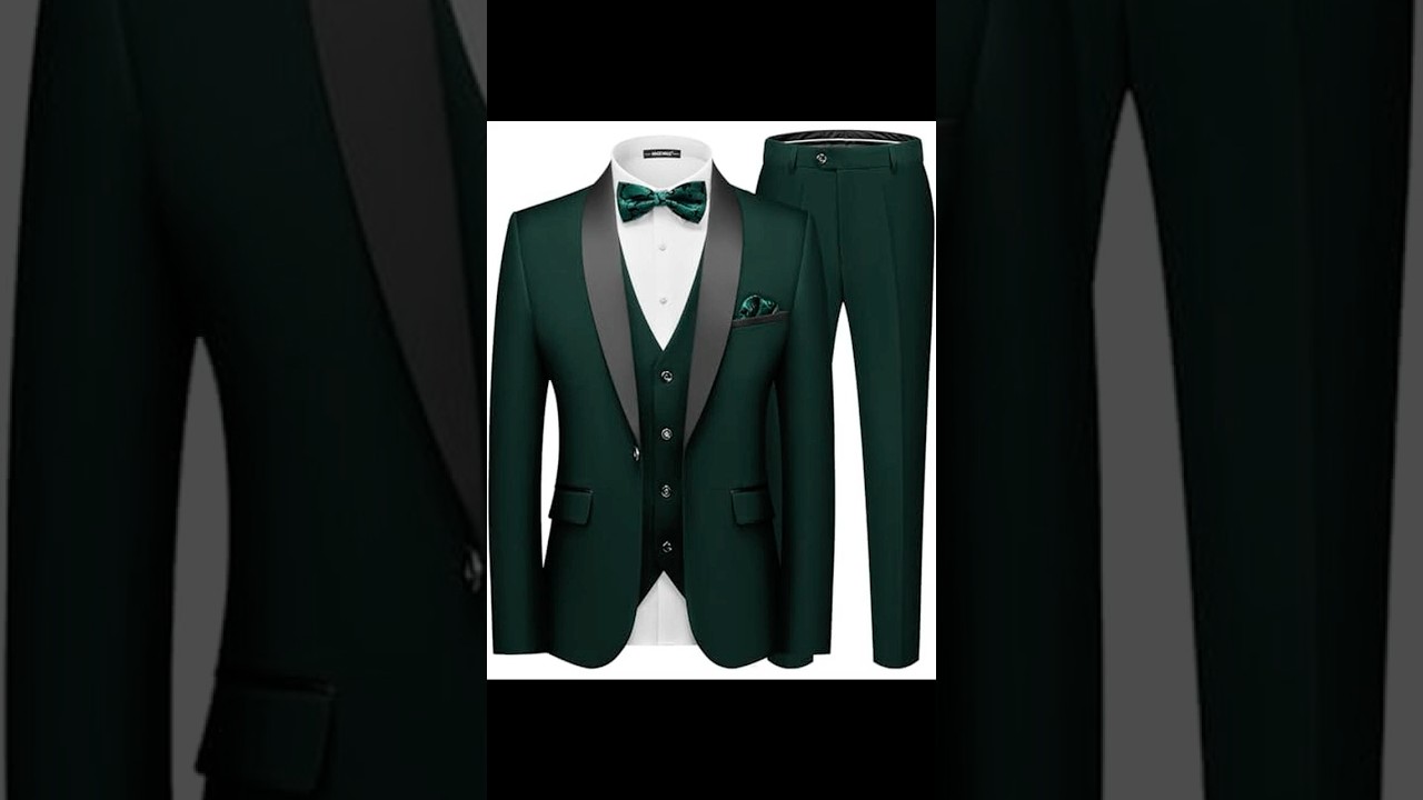MAGE MALE Men's Slim Fit 3 Piece Suit