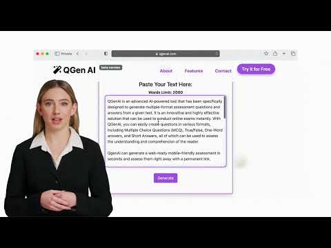 QGenAI.com - Create AI-powered Questions and Answers, Quizzes, Exams, and Assessments in Seconds.