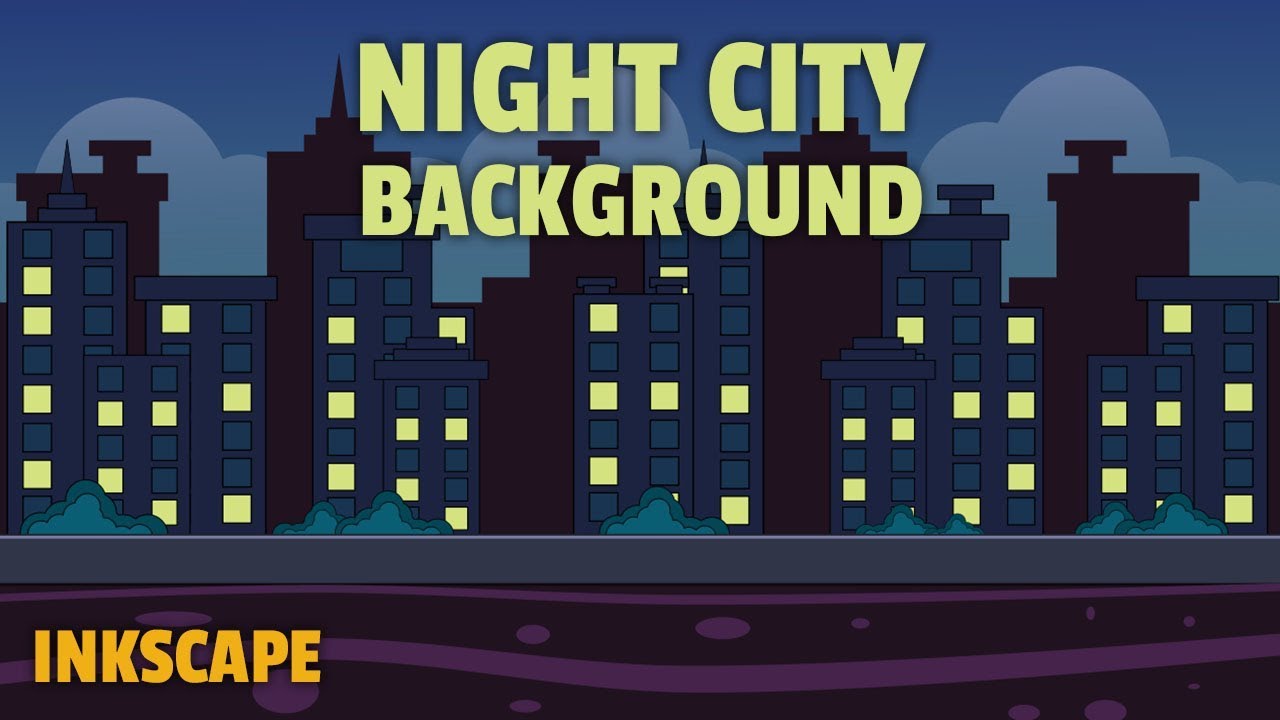Night City  | Inkscape Background Tutorial | Vector