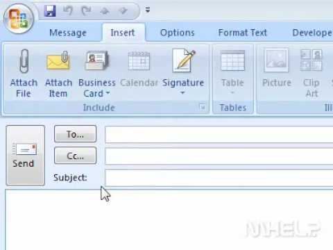 How to send a contact as a business card in Outlook