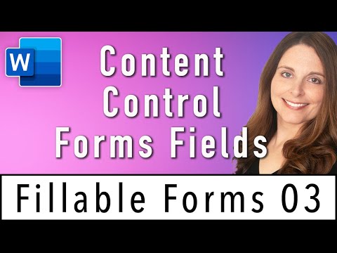Content Control Form Fields - Create Fillable Forms in Word Course Lesson 3
