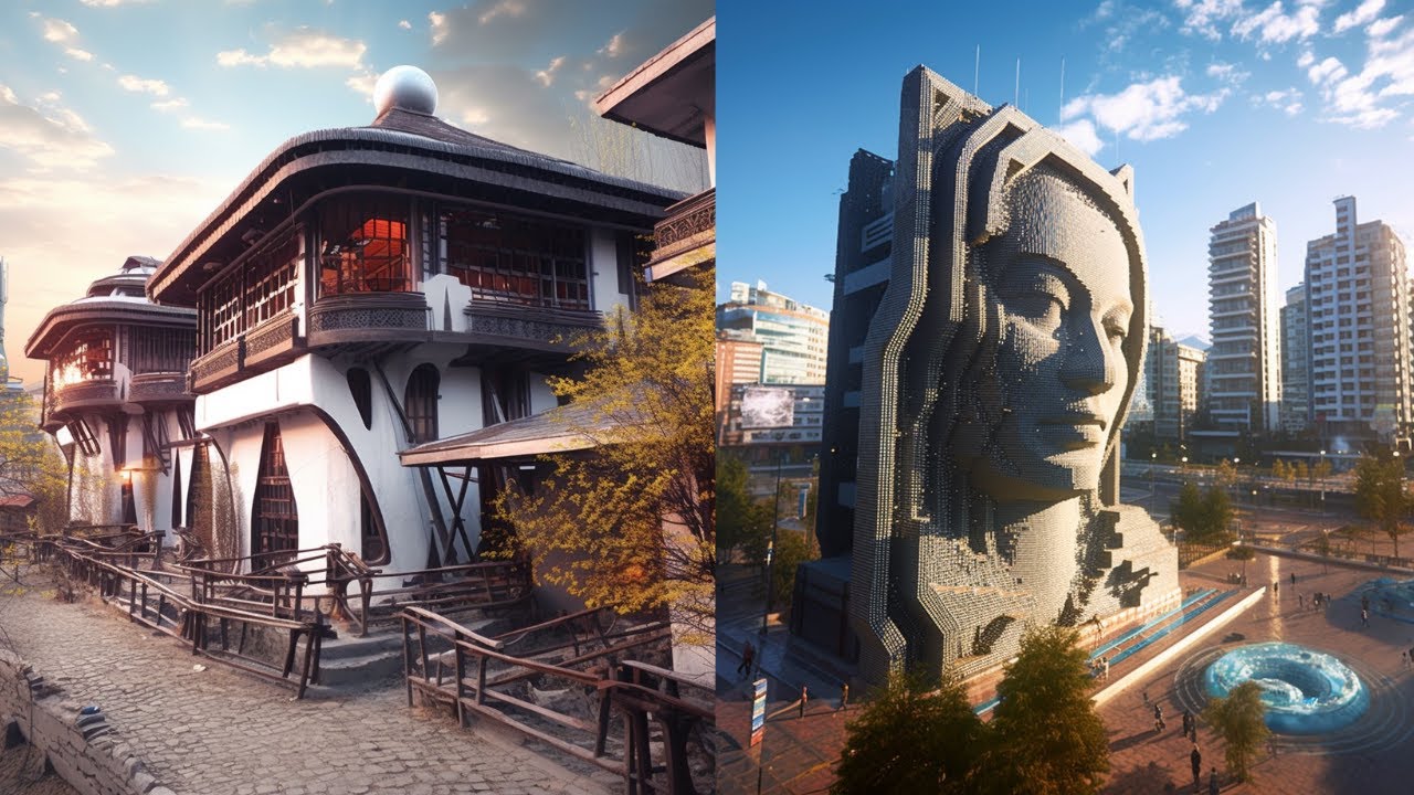 Pristina (Kosovo) as a futuristic city, imagined by AI