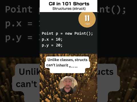 Structures (struct) - C# for .NET in 101 Shorts - 11 /101