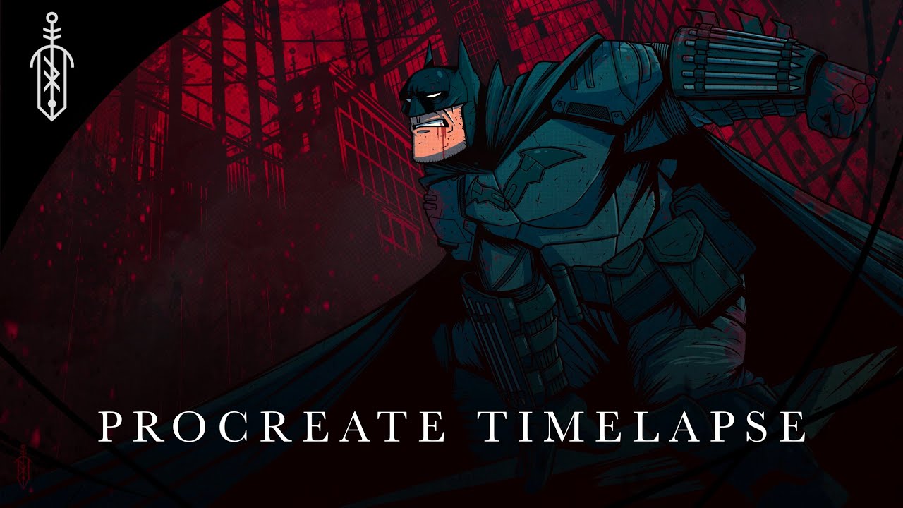 The Batman Painting // Timelapse // Procreate