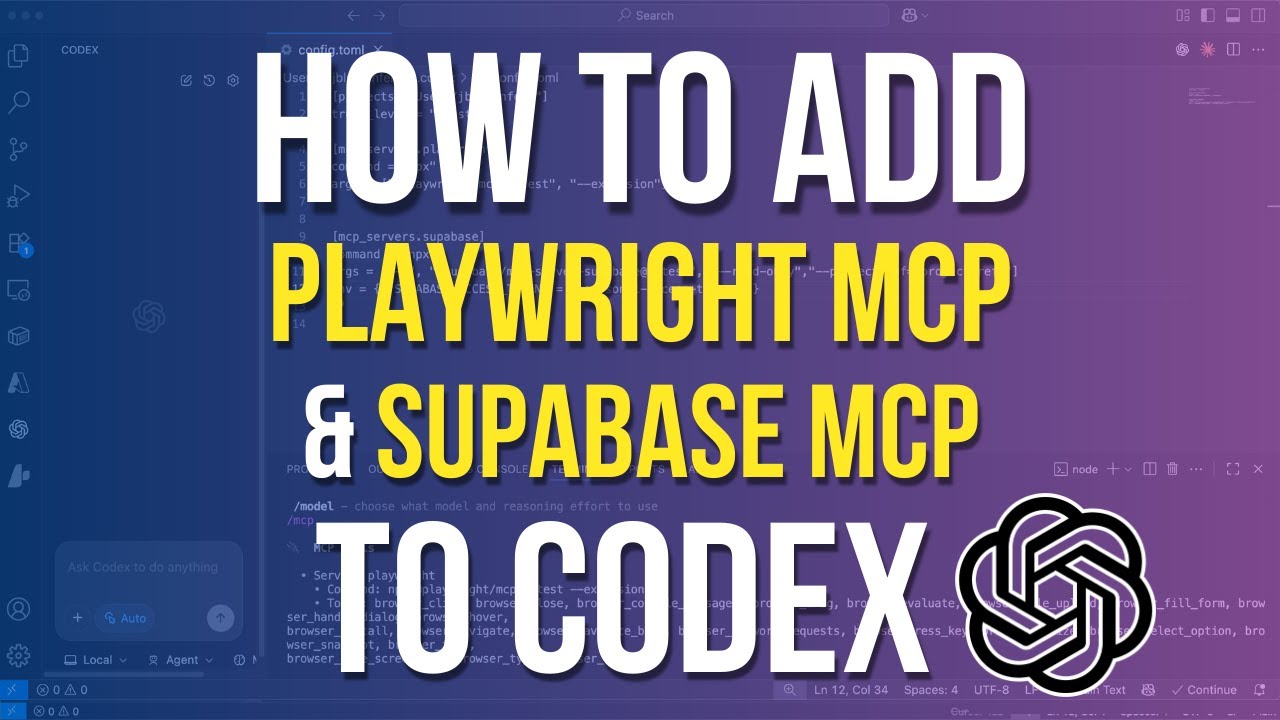 Adding Playwright and Supabase MCP's to new Codex CLI and IDE Extension (Tutorial)