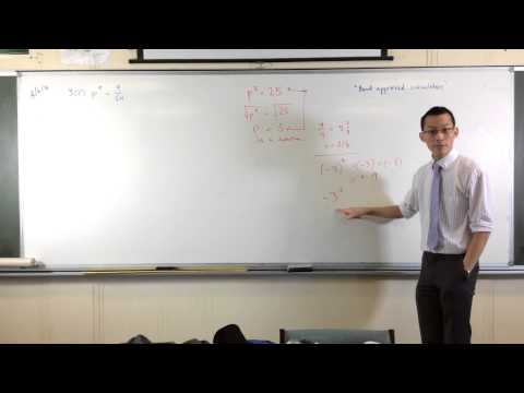 Solving Equations: What happens when the pronumeral is squared (a²)?