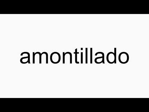 How to pronounce amontillado