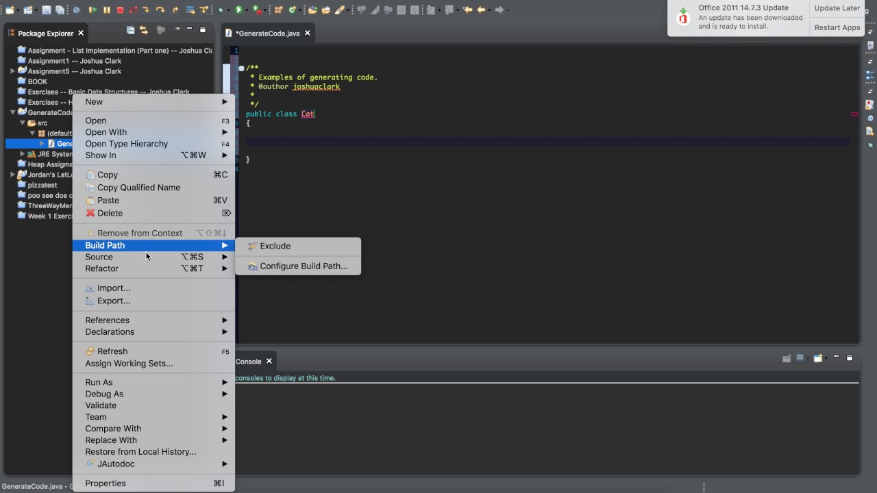 teachin1    generate code eclipse