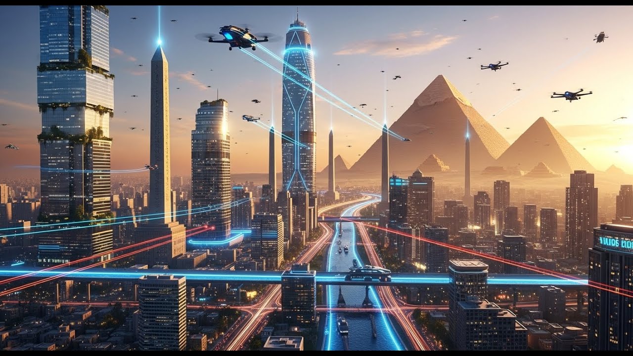 Future Cairo 2180: The Desert Kingdom Reborn | Sci-fi AI Short Film (4K)