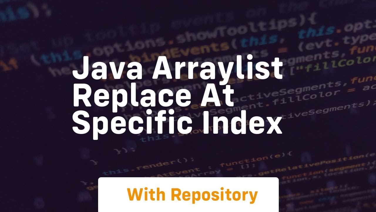 java arraylist replace at specific index