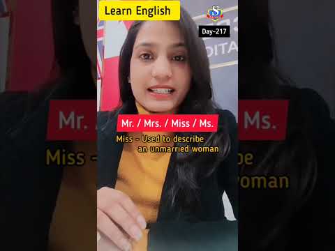 Difference between Mr./Mrs./Miss/Ms. | Learn English | English Speaking #shorts #mr #mrs #miss #ms