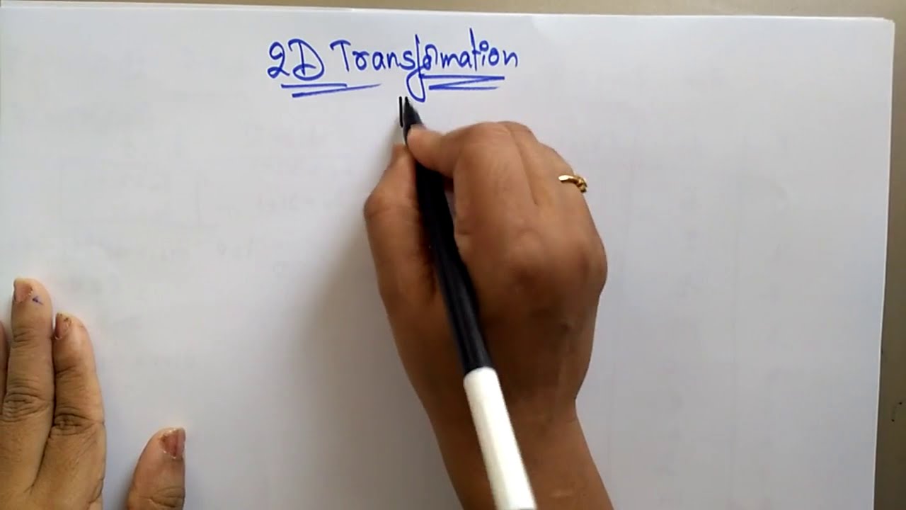 2d Translation example | Transformation | CG | Computer Graphics | Lec-19 | Bhanu Priya