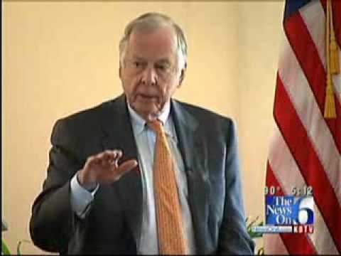 T Boone Pickens Discusses Energy, Oil Spill, At OSU Tulsa