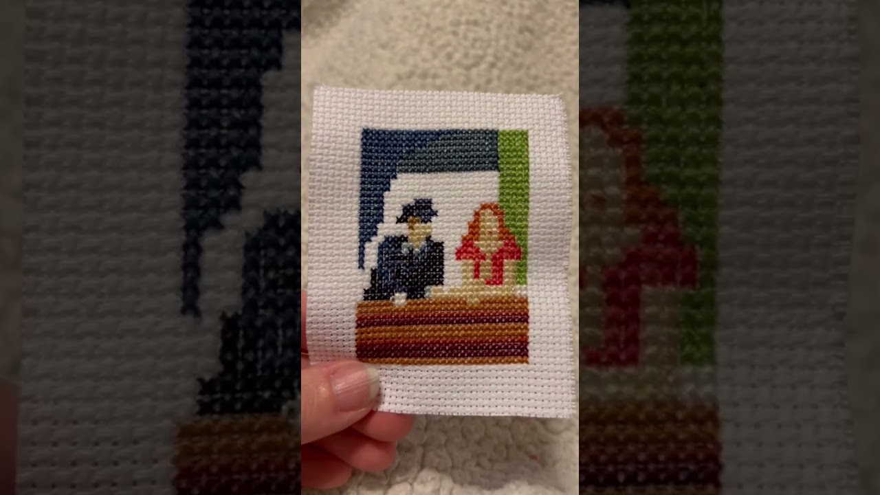 #the100dayproject 2023 - Day 36 - Rhapsody in blue (stitches) #crossstitch #AJC100days2023