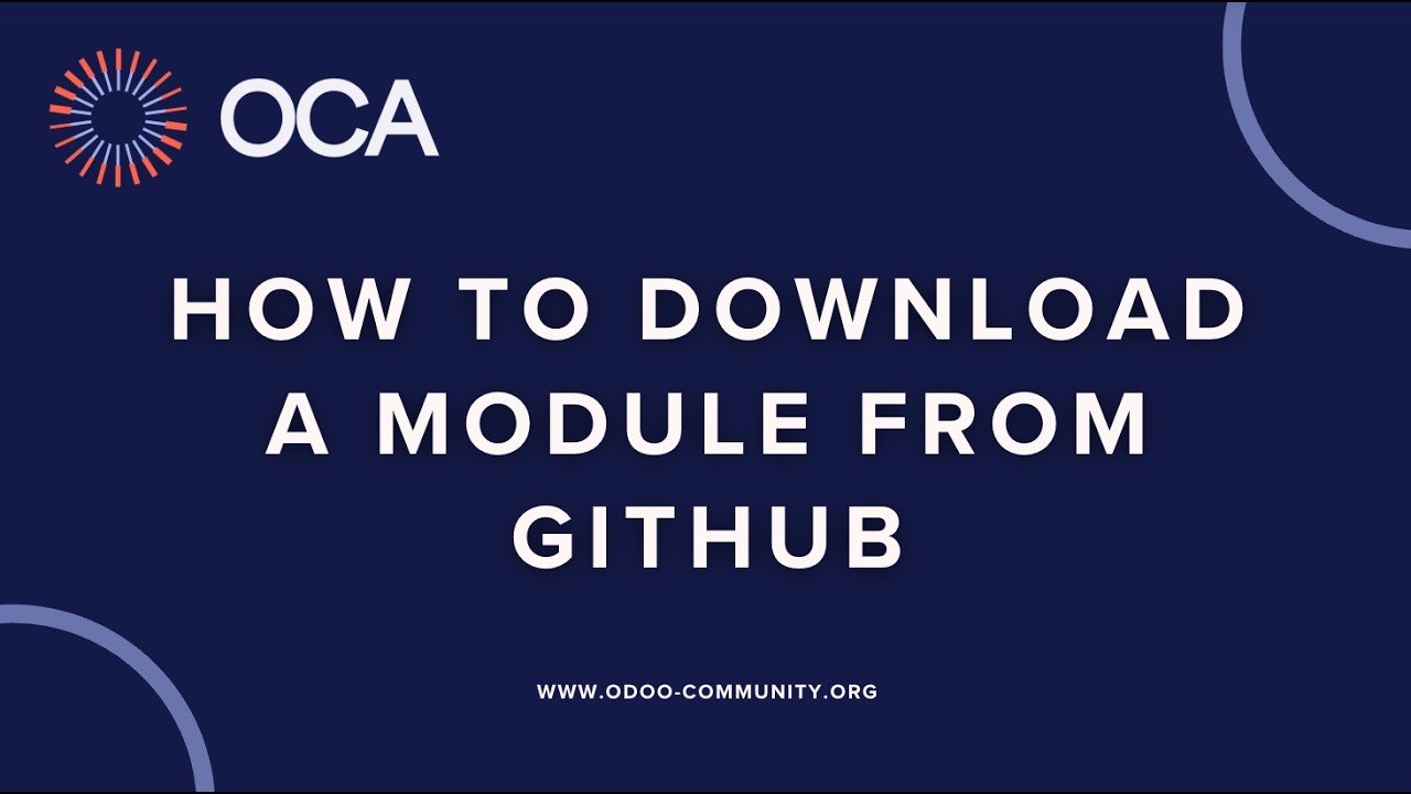 How to download an OCA module from GitHub